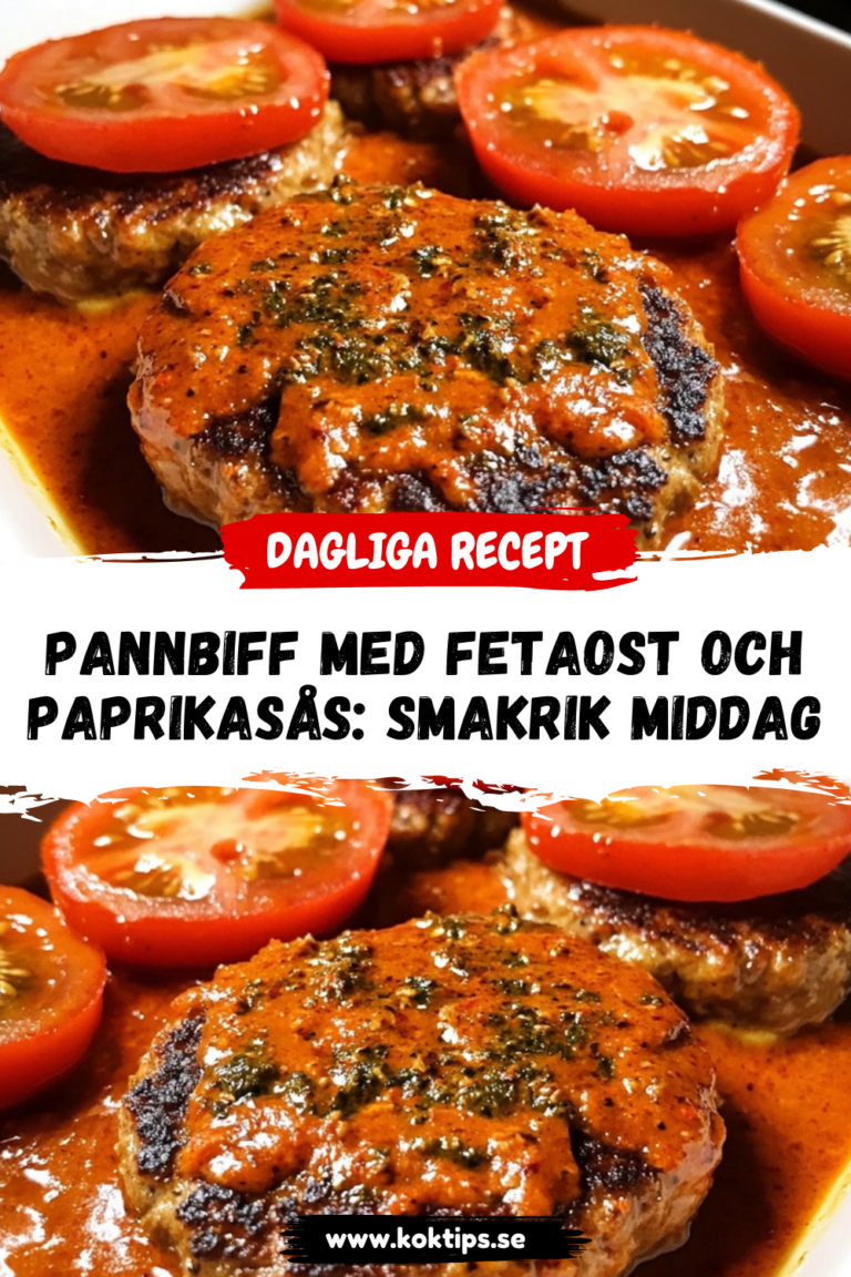 Pannbiff med fetaost och paprikasås: smakrik middag